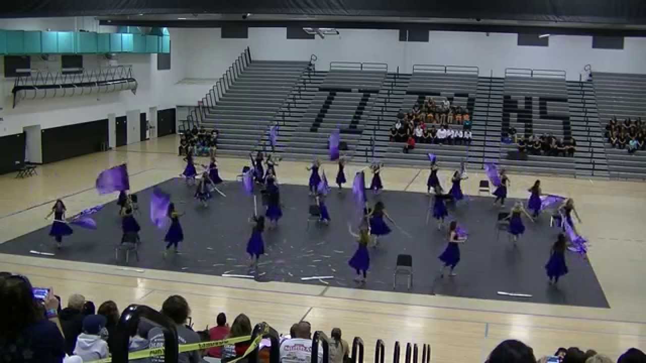 PDCMS VARSITY WINTERGUARD 2/14/15 at Grand Terrace - YouTube