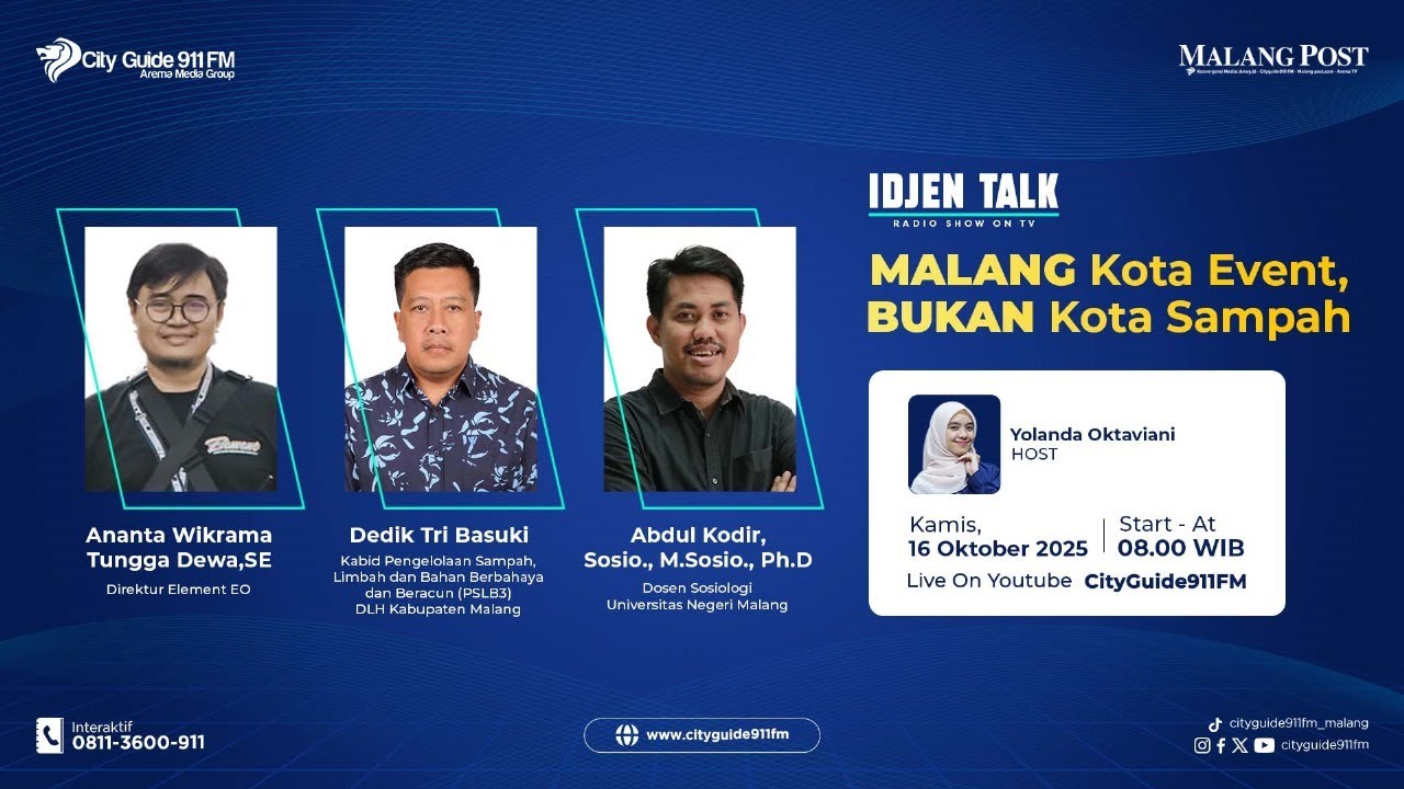 Idjen Talk - Malang Kota Event, Bukan Kota Sampah - YouTube