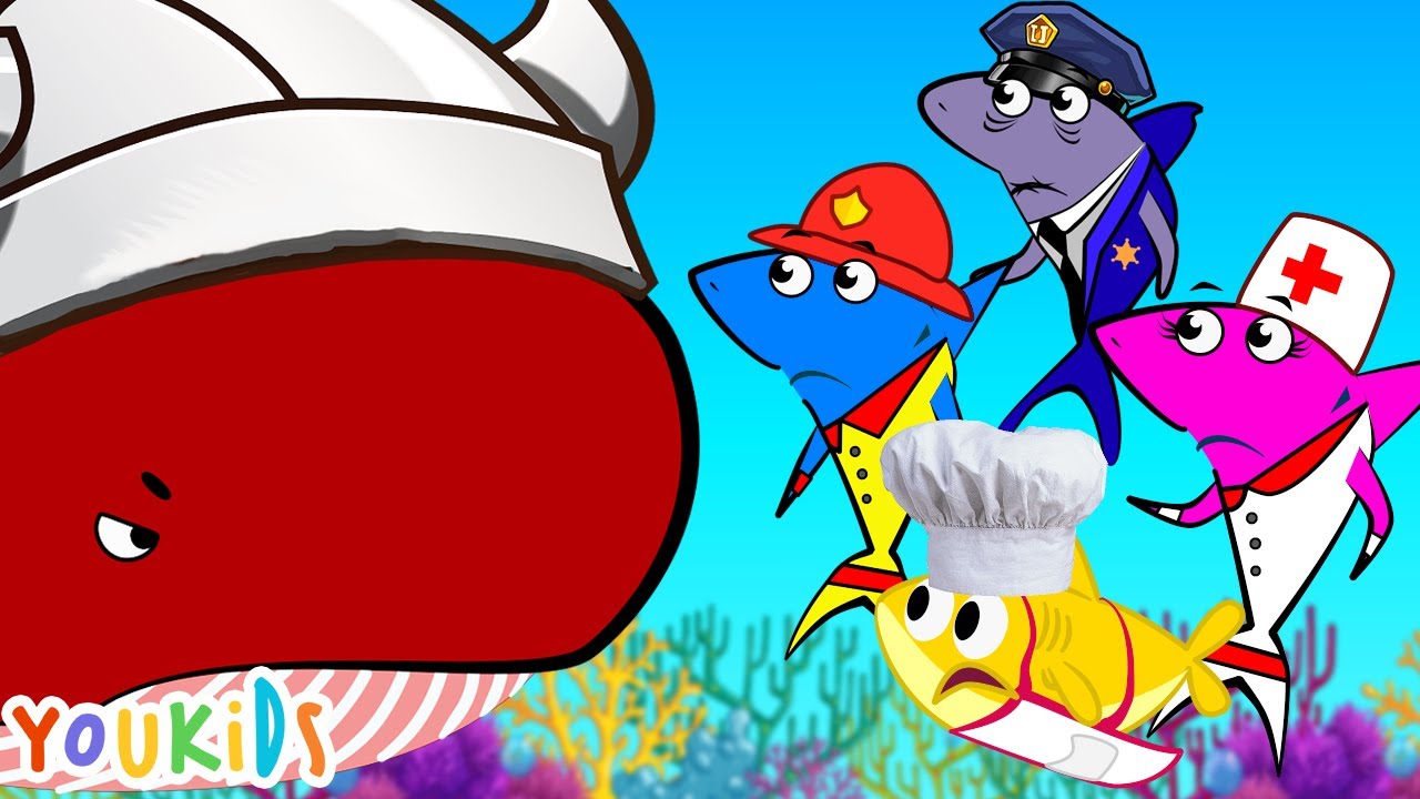 Baby Shark Song | Big Red Whale | Family Jobs - YouTube