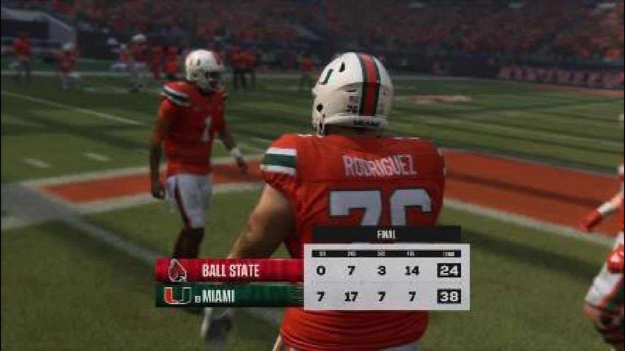 College Football 25 - Miami Hurricanes vs Ball State Cardinals (FULL ...