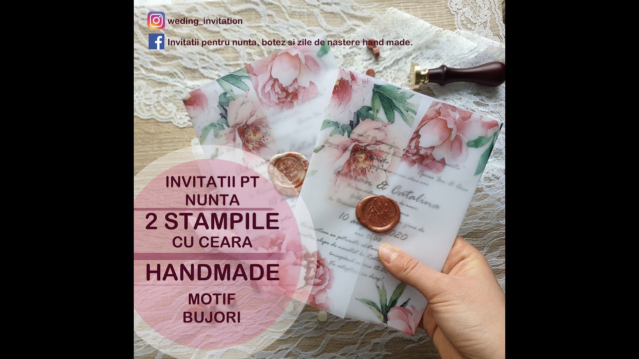 INVITATIE PENTRU NUNTA, create manual ,simple si foarte elegante! - YouTube