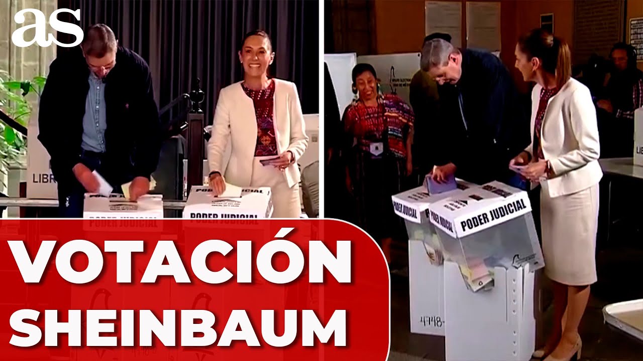 CLAUDIA SHEINBAUM VOTA en las HISTÓRICAS ELECCIONES del PODER JUDICIAL ...
