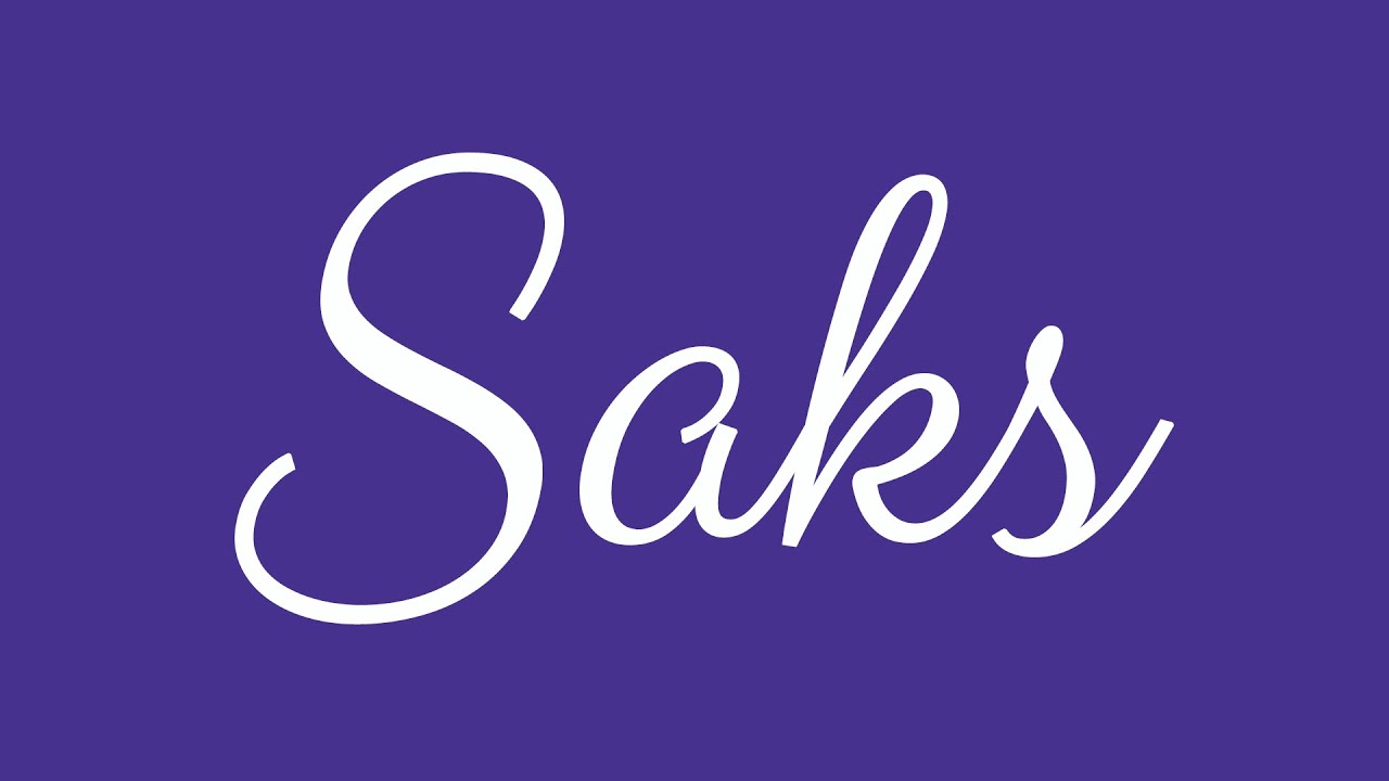 Learn how to Sign the Name Saks Stylishly in Cursive Writing - YouTube