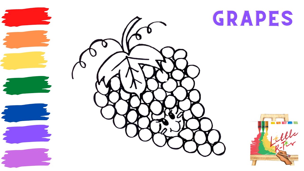 Quick & Easy Grape Drawing Tutorial | Kiddo Crest Art - YouTube