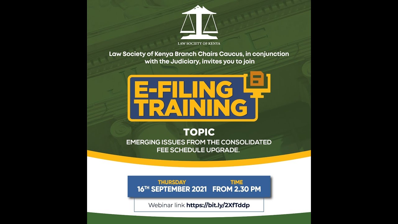 E-filing Training: Emerging Issues from the Consolidated Fee Schedule ...