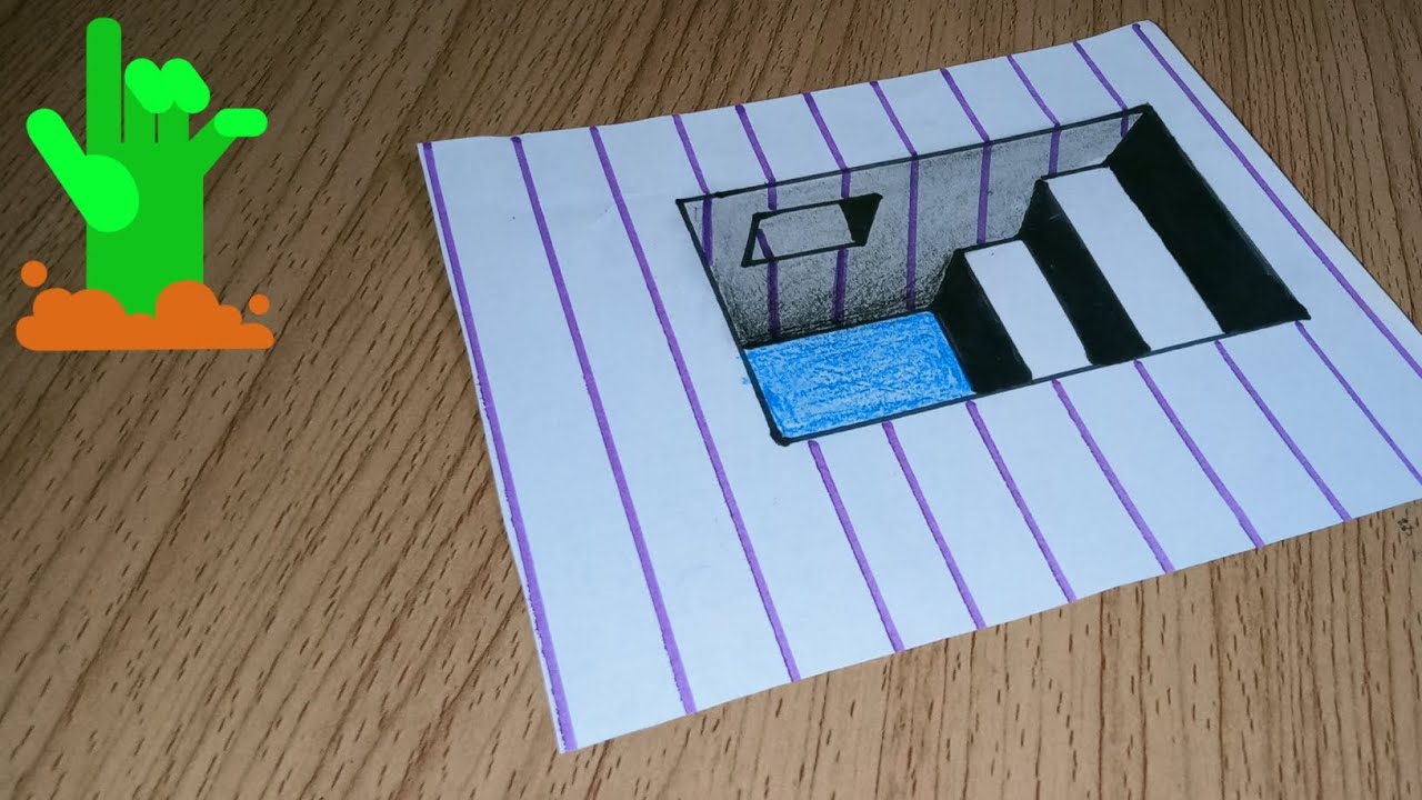 3D Depth Drawing। casy Drawing on Paper for Beginners। ️ - YouTube