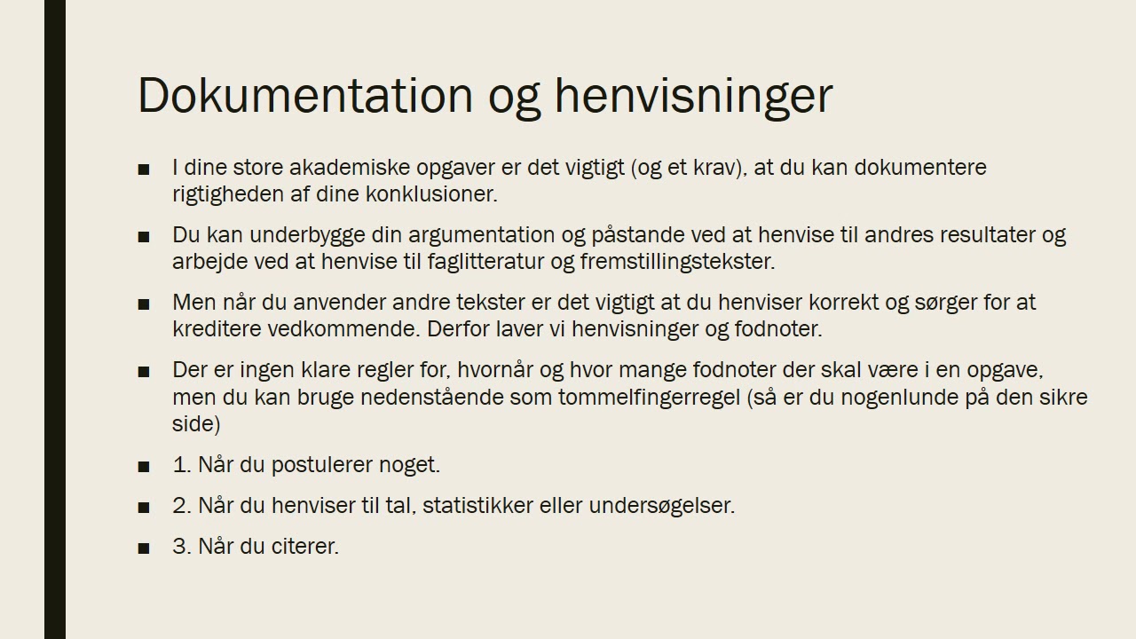 09 DHO og HIO: Henvisninger og fodnoter i din opgave - YouTube
