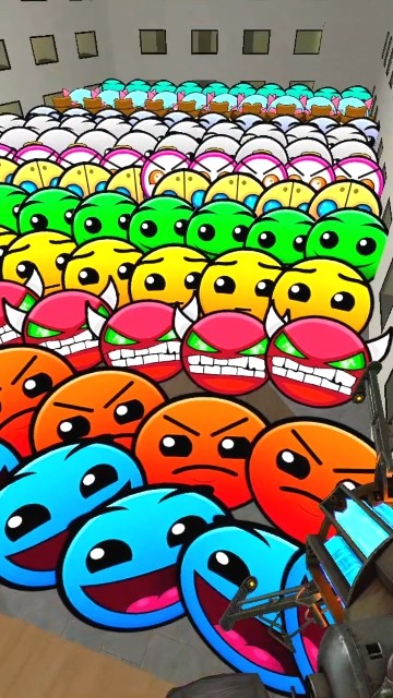 Destroy All Geometry Dash Emoji Chasing in Hotel #shorts - YouTube