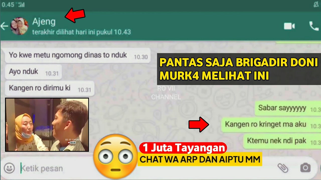 Tersebar Chat Whatsapp ajeng Riana Putri Dan Aiptu MM, Brigadir Doni ...