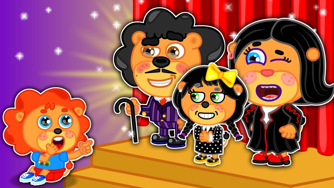 Lion Family | My Family is Wednesday Addams - Family Stories for Kids ...