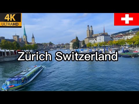 [4k] Zürich Switzerland | Walking and The most beautiful views 🇨🇭😍 ...