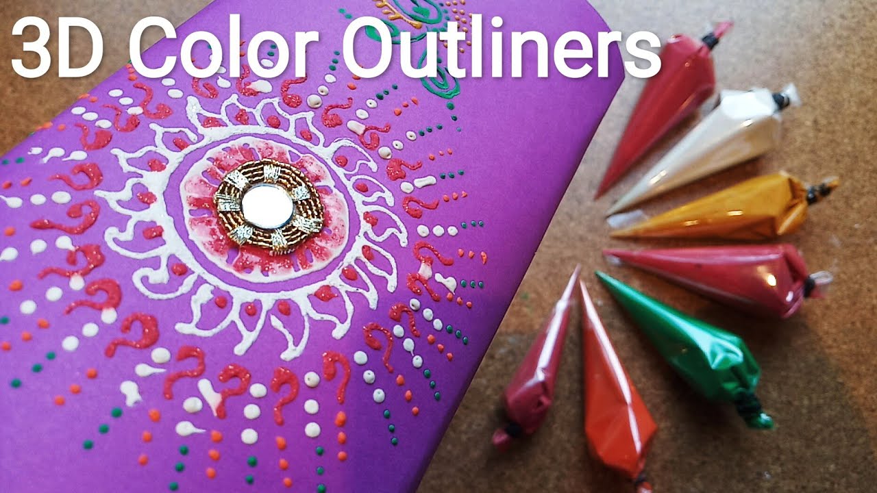 How to make 3-D Colour Outliners | 3-D Homemade outlines with only 3 ...