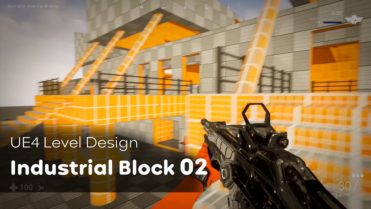 Industrial Block 02 playtest (UE4 level design) - YouTube