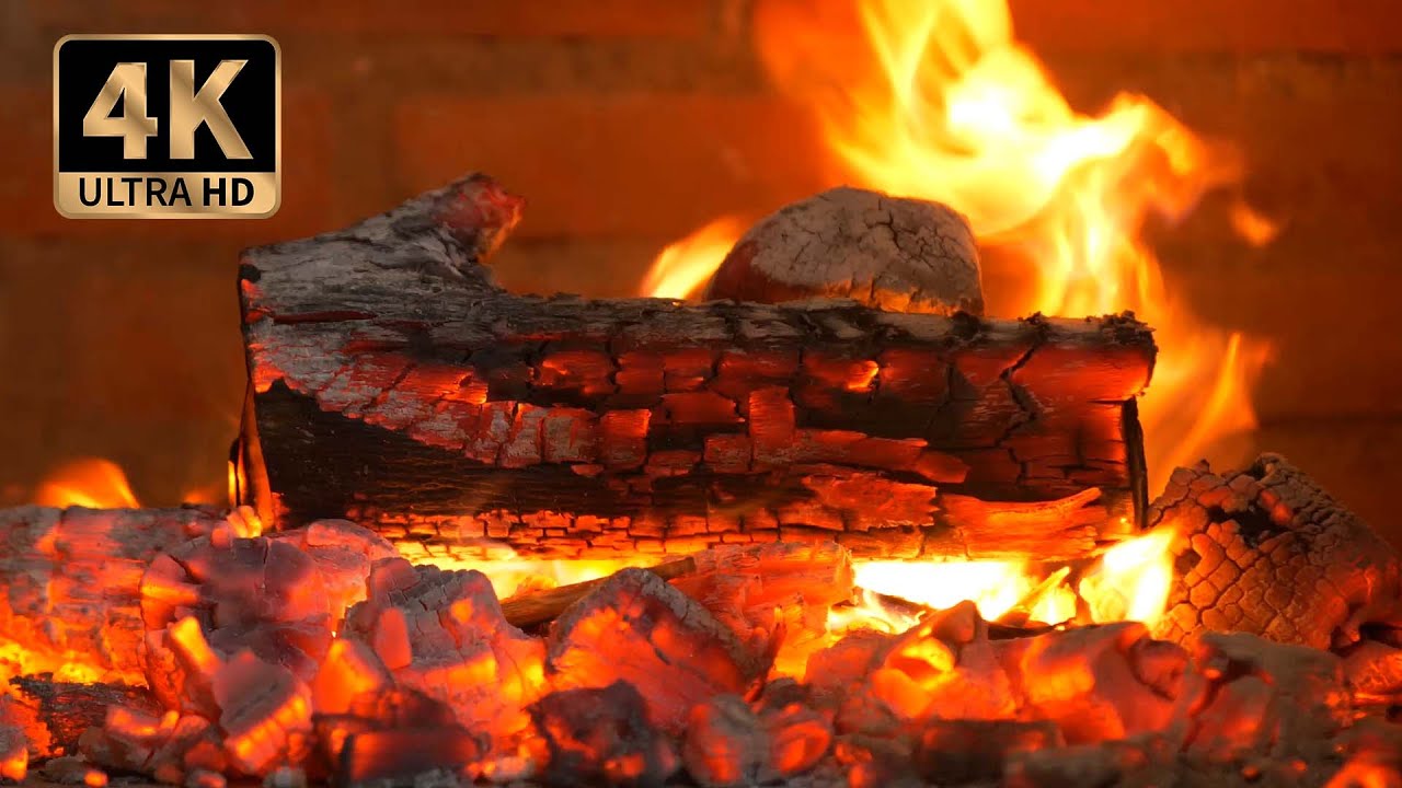 Relaxing crackling fire sound 🔥Sound of a fire burning help you sleep ...