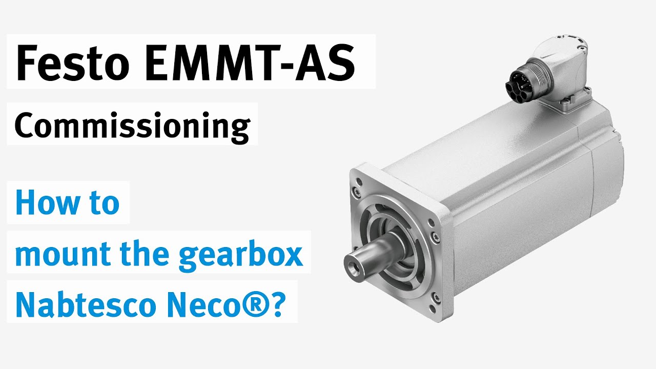 Festo EMMT-AS: Mounting gearbox Nabtesco Neco® - YouTube