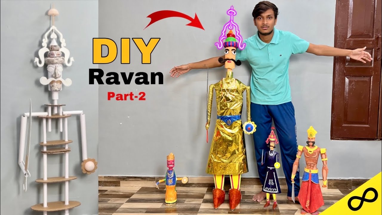 DIY Big Ravan with lights(बड़ा रावण बनाएं - YouTube