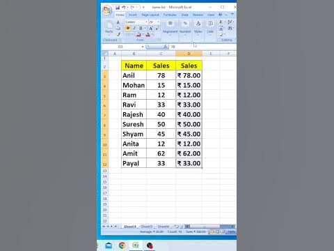 Excel में Rupee Currency Symbol कैसे लगाते है? How to add Rupee Currency Symbol in ms excel ...