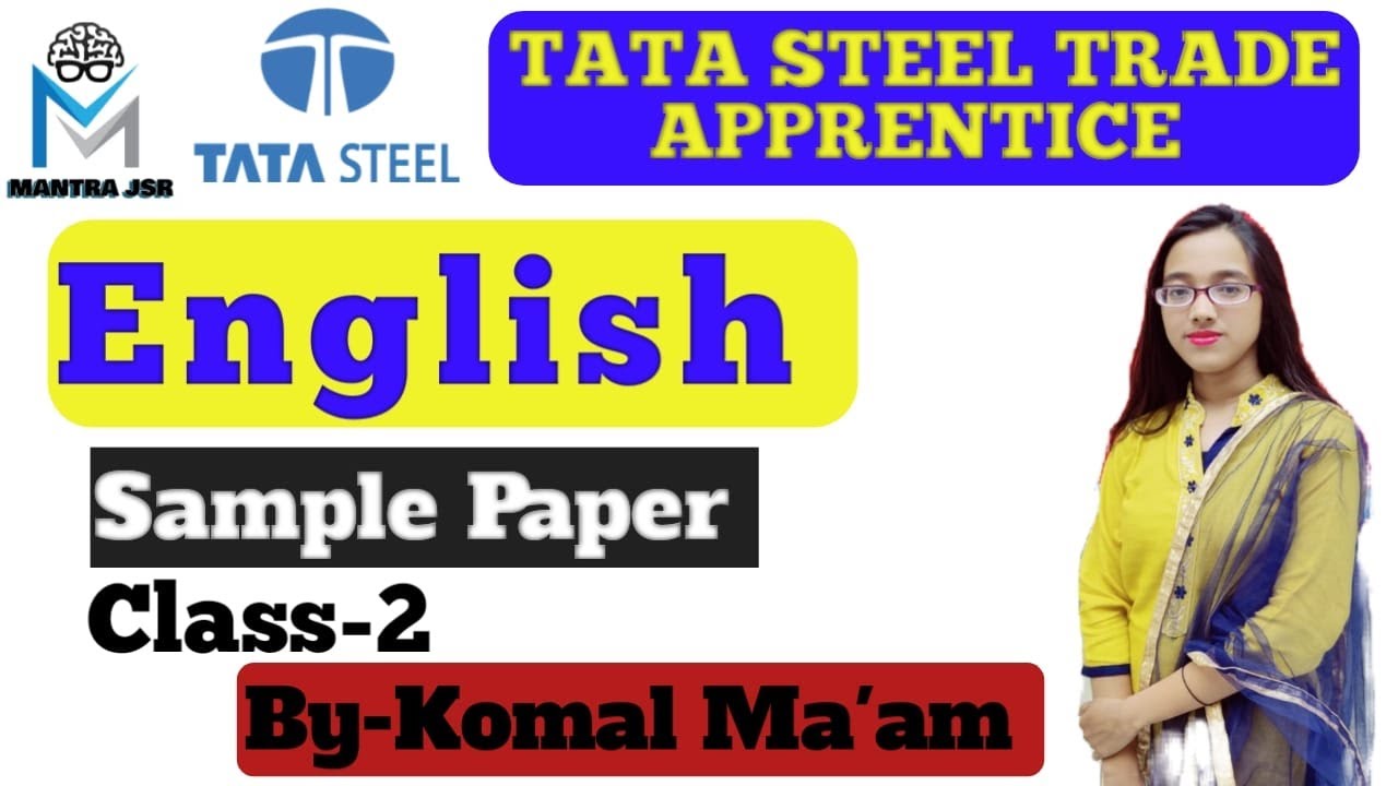 TATA STEEL TRADE APPRENTICE || ENLISH SAMPLE PAPER || CLASS-2|| MODEL ...