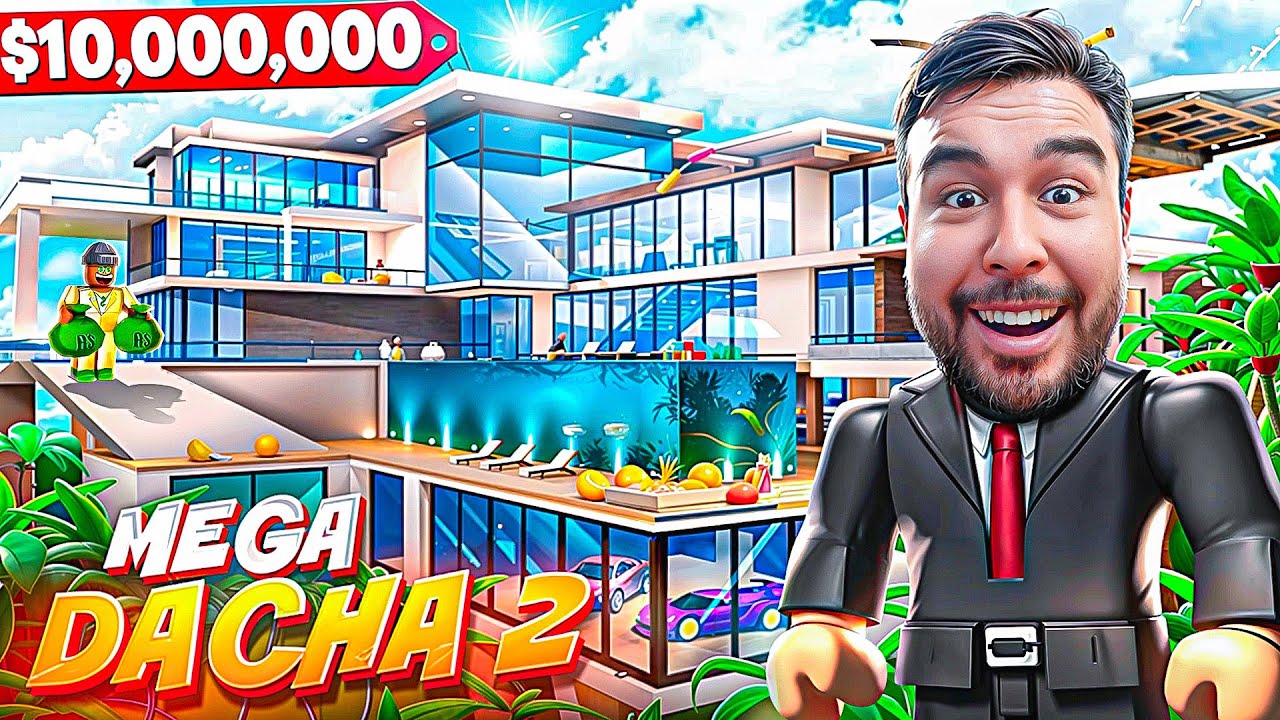 ROBLOX. MEGA DACHA 2. ENDI DACHANI DENGIZ BO’YIGA QURDIM - YouTube