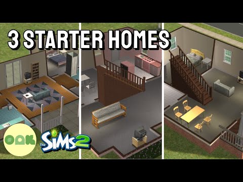 🏠 3 Different Starter Homes // Sims 2 Speed Build - YouTube