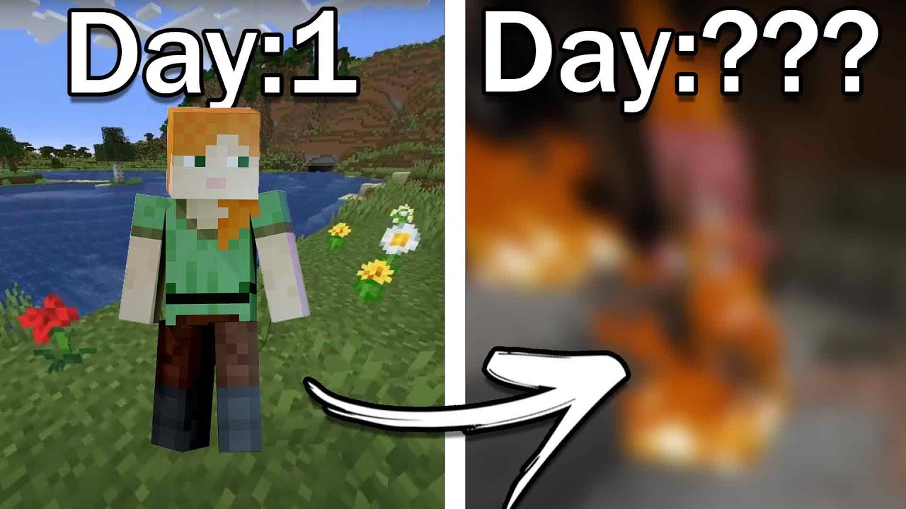 I Tried to Survive 100 Days in Minecraft Hardcore Survival... - YouTube