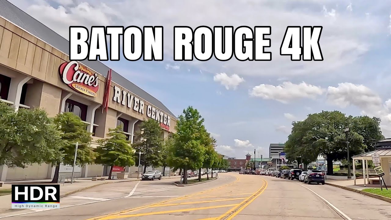 Driving 4K Baton Rouge Virtual Tour, LSU, Louisiana State Capitol ...