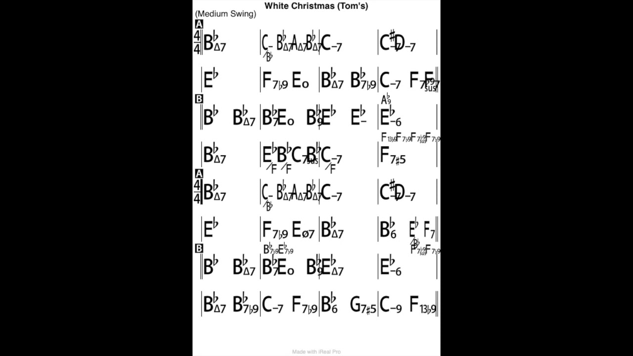 White Christmas - Backing Track Christmas Song - YouTube