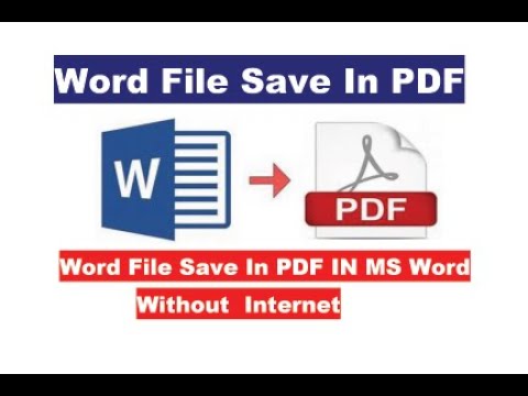 How to save word file in PDF|Word File ko PDF may save karny ka Asaan ...