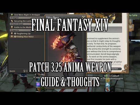 FFXIV Heavensward: Patch 3.25 Anima Weapon Upgrade Guide & Thoughts ...