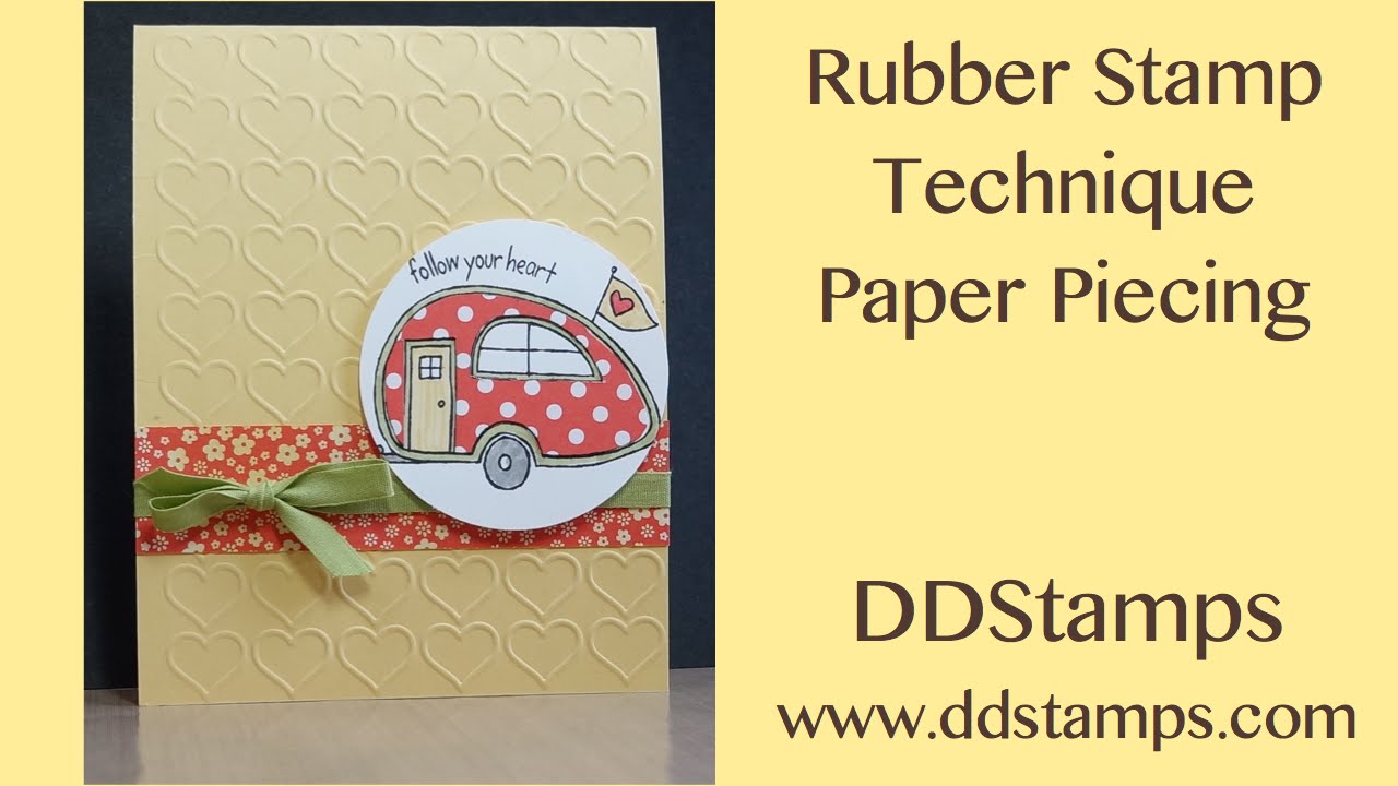 Stampin' Up! Rubber Stamp Technique Paper Piecing - YouTube