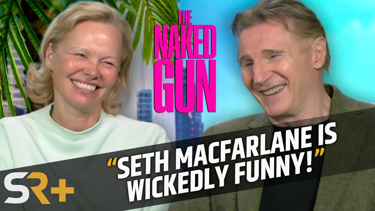 The Naked Gun: Liam Neeson & Pamela Anderson Talk Comedic Timing And ...