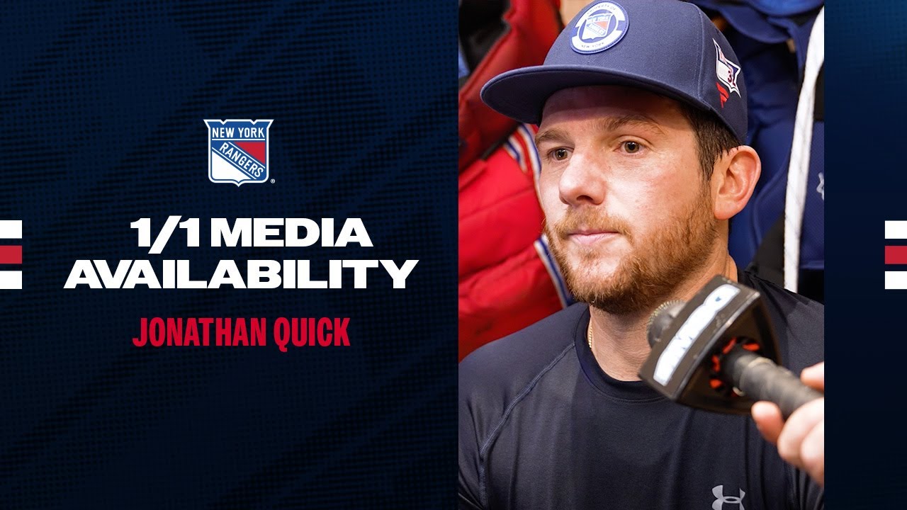 NYR Practice: Jonathan Quick Media Availability | Jan. 1, 2025 - YouTube