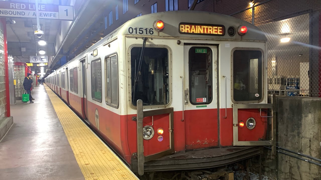 MBTA Red Line Action at Quincy-Adams/North Quincy (11/30/24) - YouTube