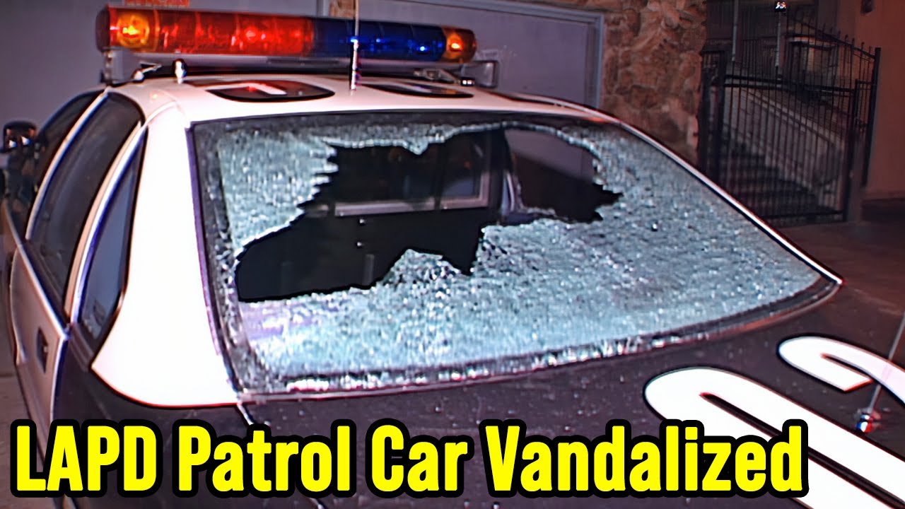 LAPD Rampart Division Patrol Car Ambushed By Vandals, Windows Smashed ...