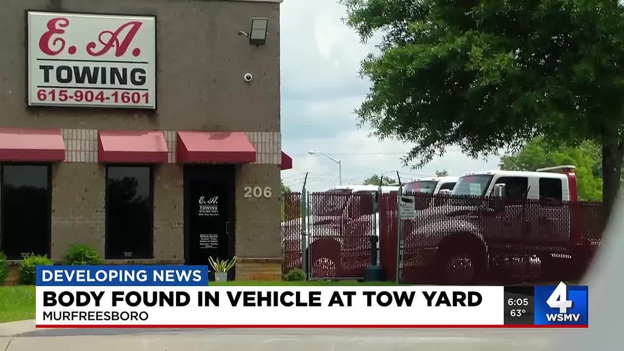 Body found in vehicle at tow yard - YouTube