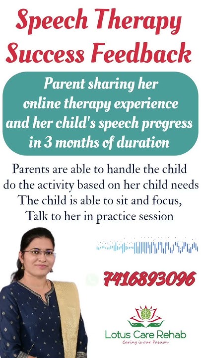 Online Speech Therapy Parent Feedback | Speech Therapy success Story ...