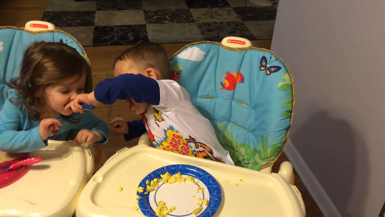 Max feeding Lily eggs - YouTube