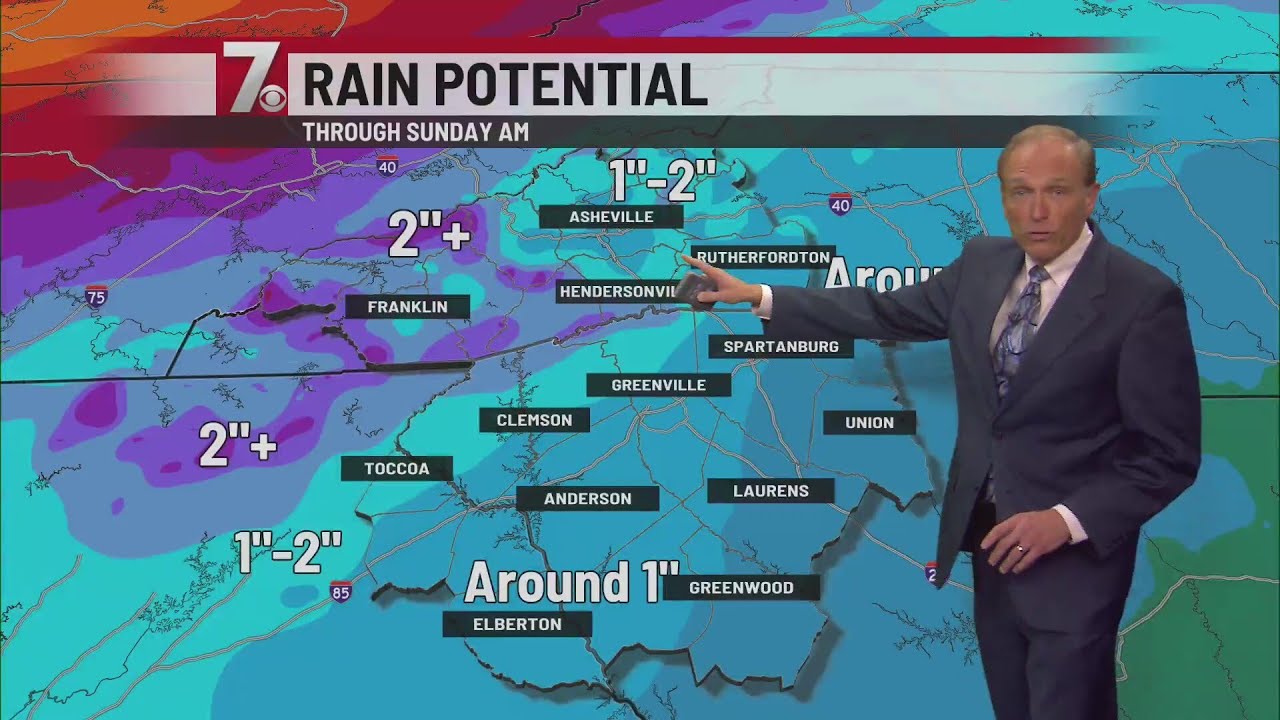 Heavy rain expected Sunday morning, severe storms possible - YouTube
