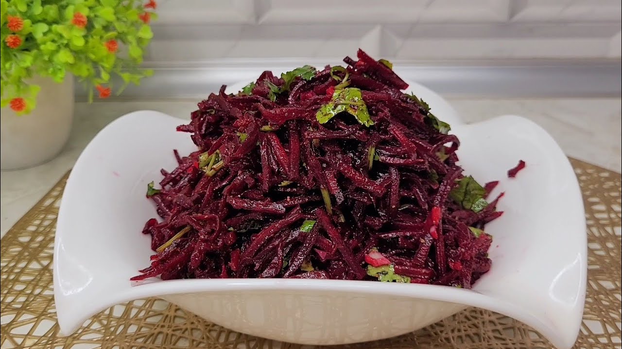 Korean beetroot. Absolutely delicious, try it, you won't regret it ...