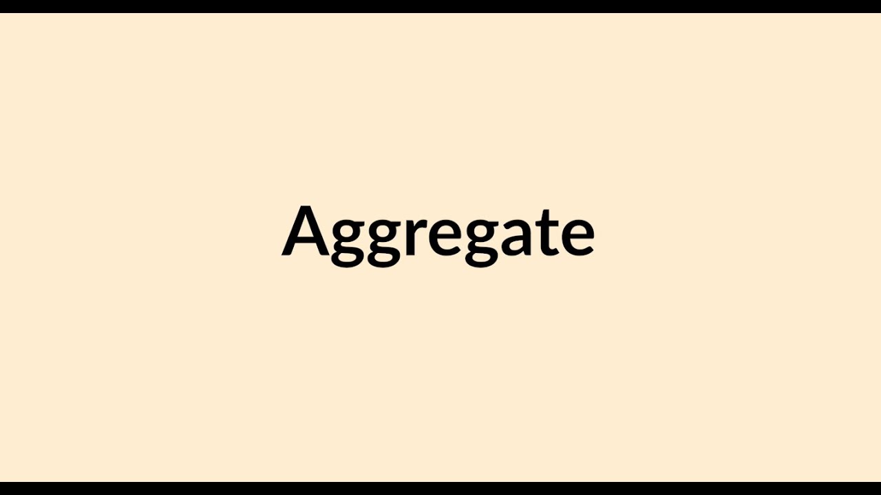 1-Word Challenge #1 - Aggregate | Edith Yanez - YouTube