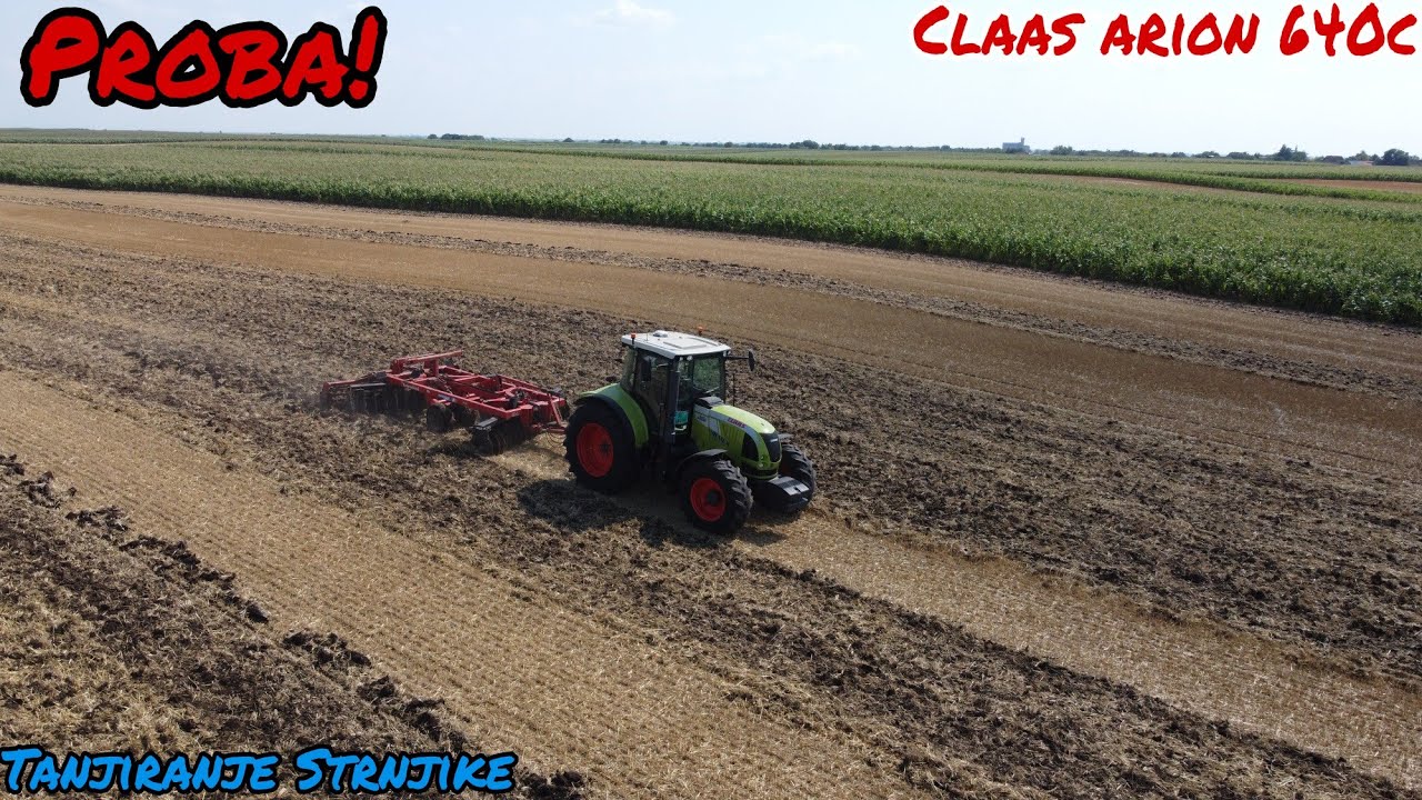 Tanjiranje Strnjike! Claas Arion 640c;Plate of Stube! Claas Arion 640c ...