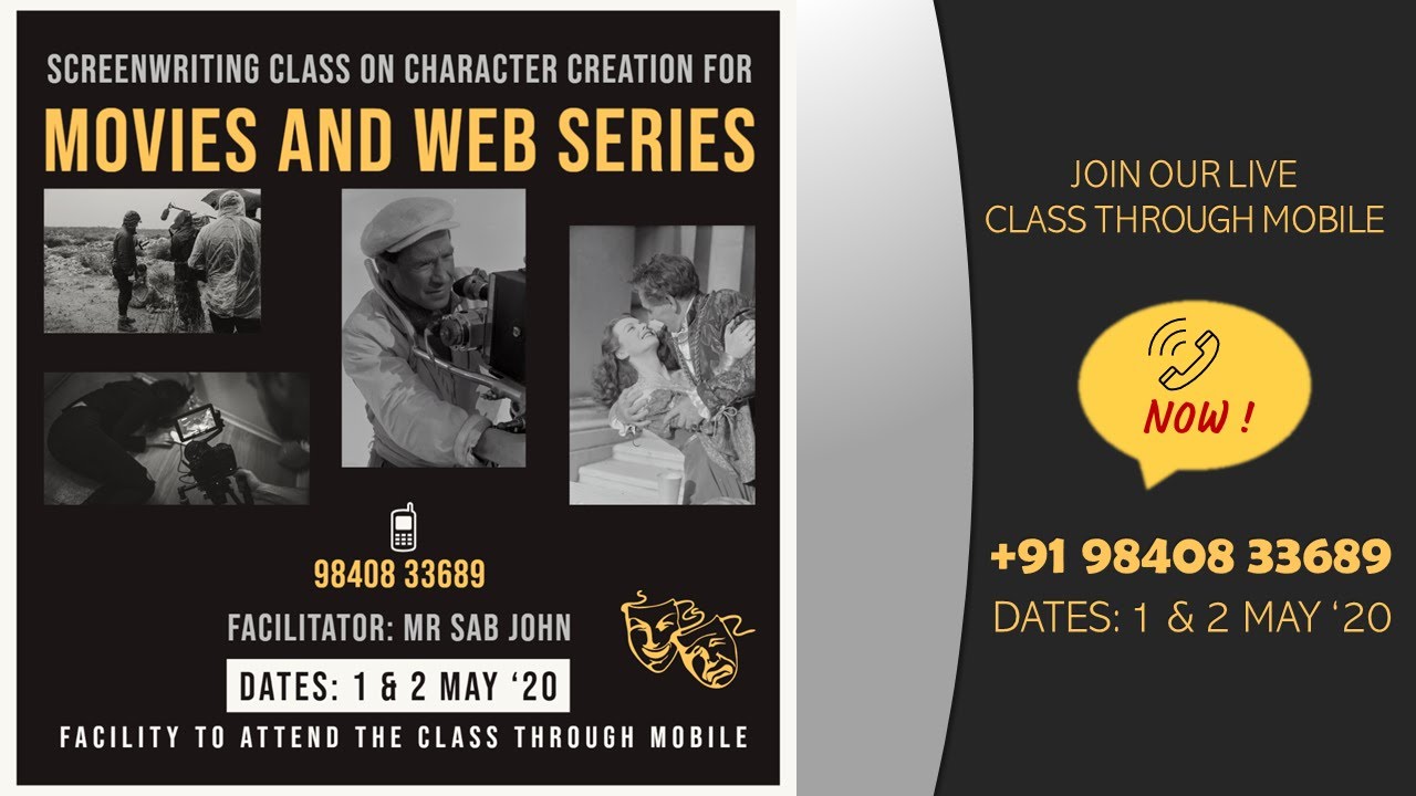 തിരക്കഥാ രചനയുടെ ഉൾവഴികൾ - PART 2 | SAB JOHN | MASTERCLASS | SCREENPLAY ...