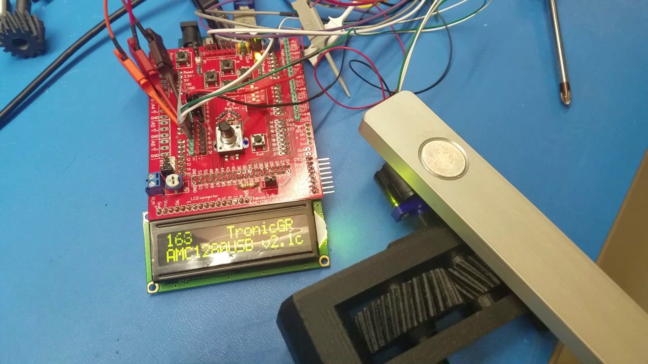 Testing new code for AEAT-6012 magnetic encoder - YouTube
