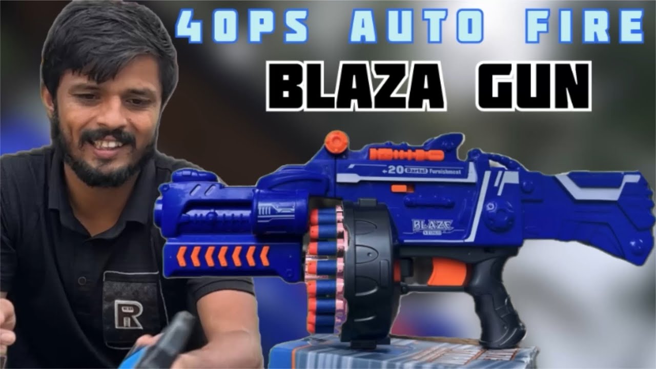 Automatic blaze storm blaster gun |40pcs soft bullet |100pcs extra ...