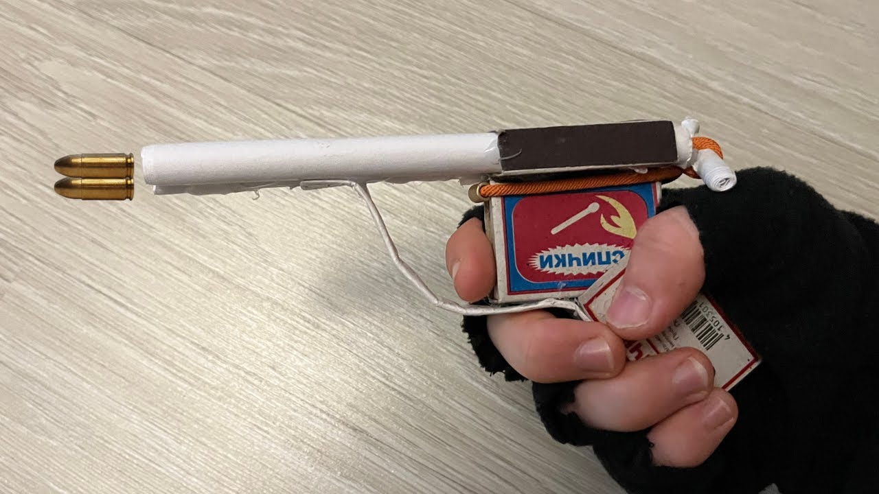 How To Make Matchbox Toy Gun | Matchbox Gun | Paper gun | Bullets ...