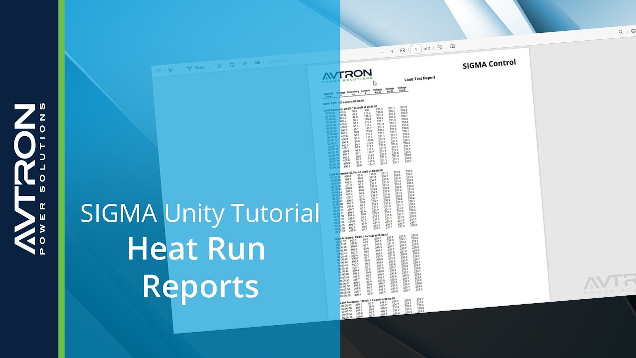 SIGMA Unity® Tutorials | Heat Run Reports - YouTube