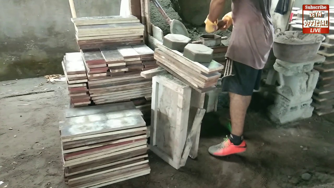 Cara buat paving block manual kualitas ok - YouTube