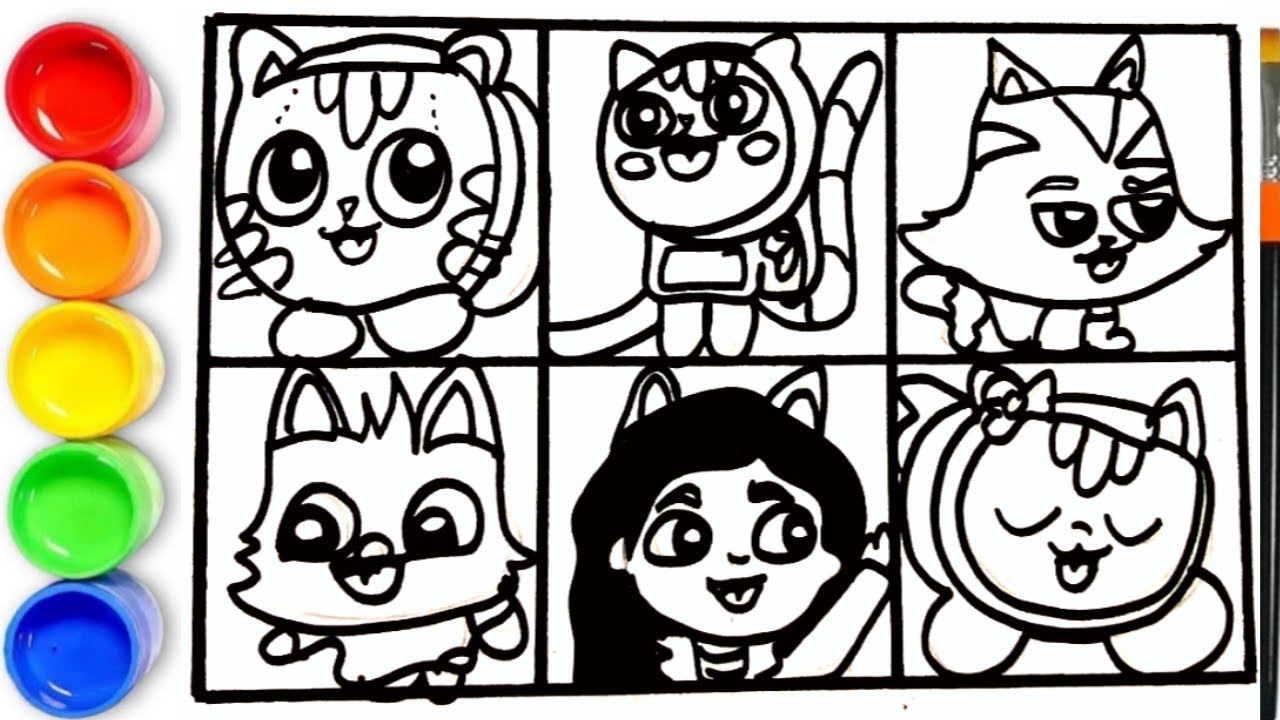 🟣 Drawing Gabby’s Dollhouse Characters | Gabby's Dollhouse Drawing For ...