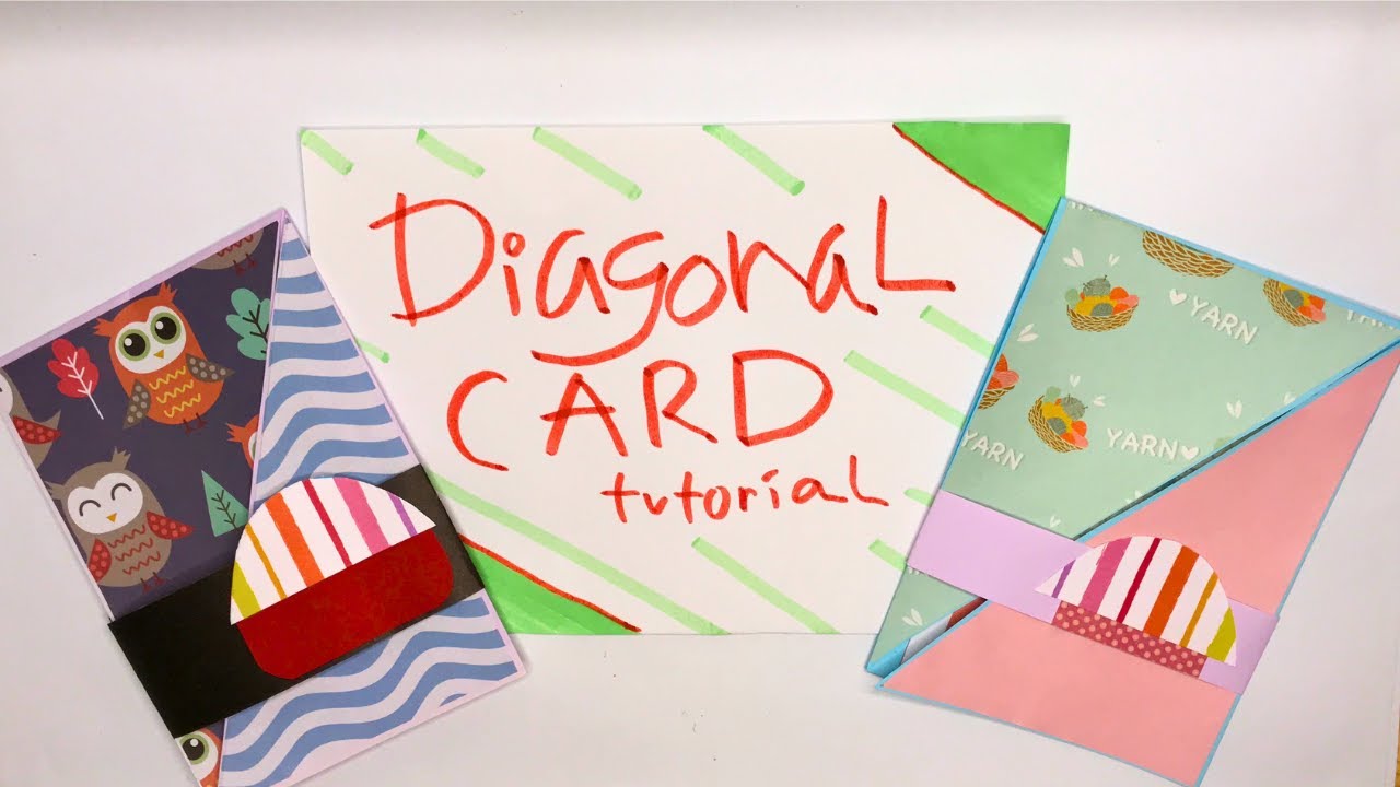 DIAGONAL CARD TUTORIAL - YouTube