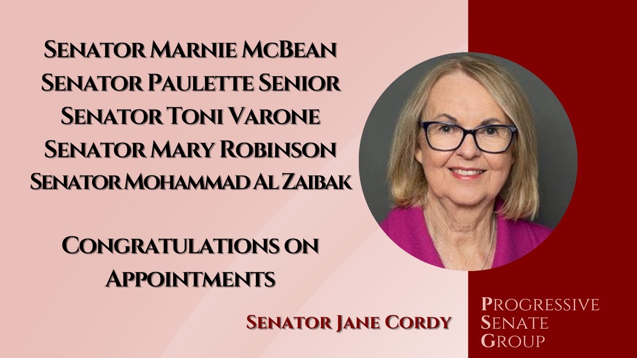 Senator Cordy welcomes Senators McBean, Senior, Varone, Robinson and Al ...